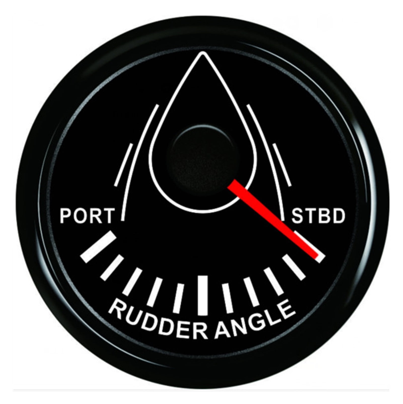 52mm Marine Boat Rudder Angle Indicator Gauge 12V 24V With Rudder ...