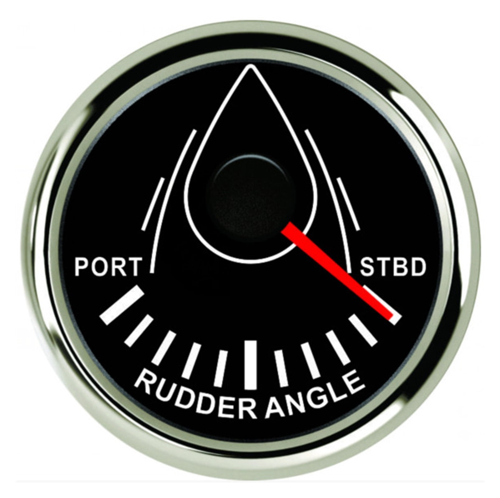 52mm Marine Boat Rudder Angle Indicator Gauge 12V 24V With Rudder ...