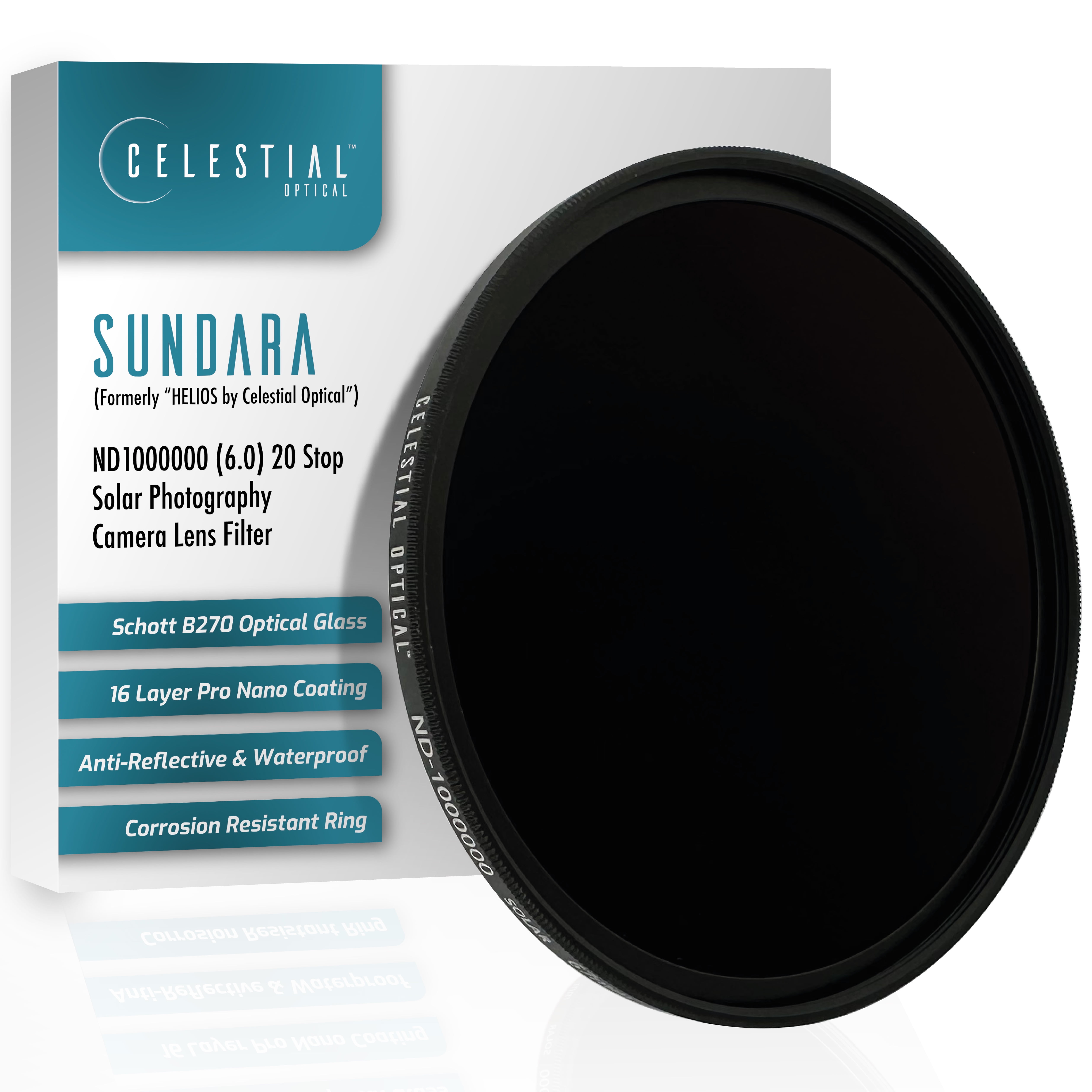 52mm SUNDARA by Celestial Optical - ND1000000, 20-Stop Solar Filter for ...