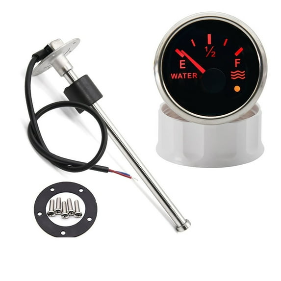 52mm Stainless Steel Boat Water Level Gauge With Sensor Car Water Tank ...