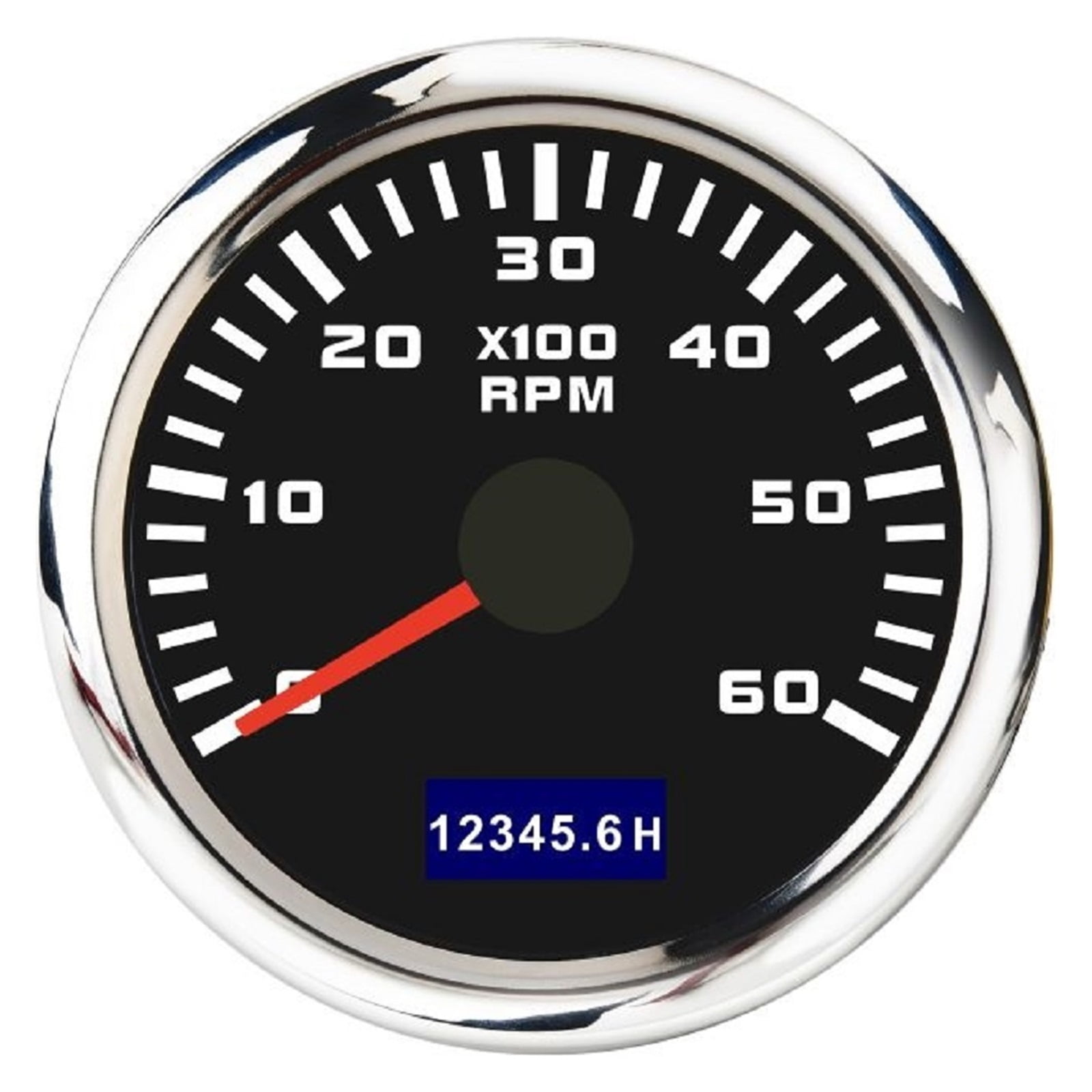 52mm Tachometer 3000/4000/6000/7000/8000RPM Boat Tacho Gauge Red ...