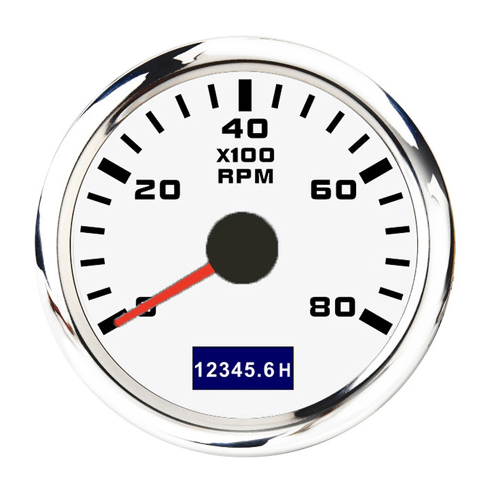 52mm Tachometer 3000/4000/6000/7000/8000RPM Boat Tacho Gauge Red ...