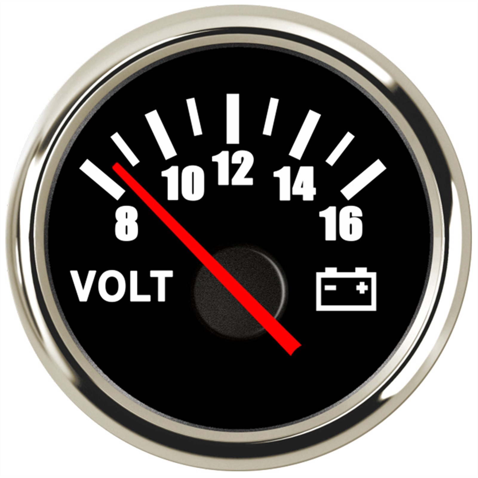 52mm Voltmeter Volt Meter Gauge 8-16 Volts For Marine Car Voltage ...