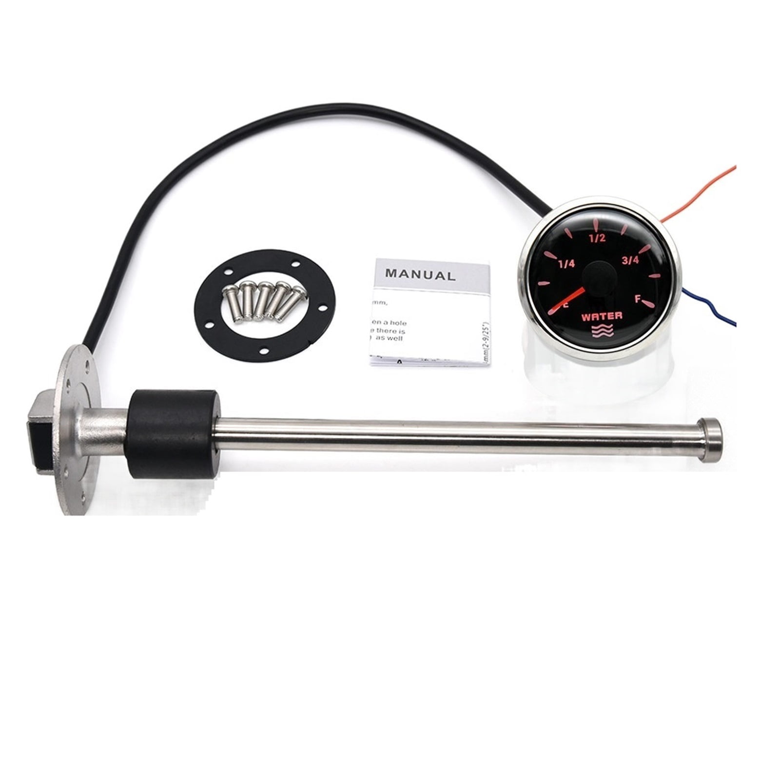 52mm Water Level Fuel Level Gauge With 7 Color LED For Car Truck Boat ...