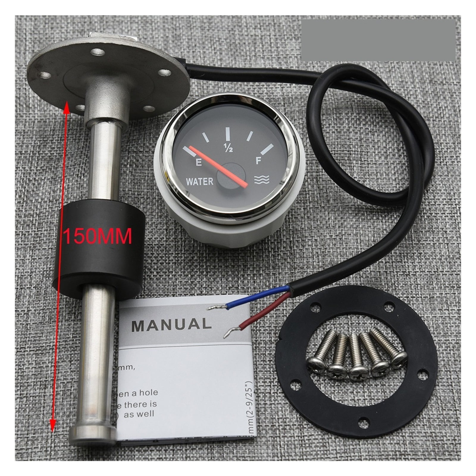 52mm Water Level Gauge With Water Level Sensor 0-190ohm Water Tank ...
