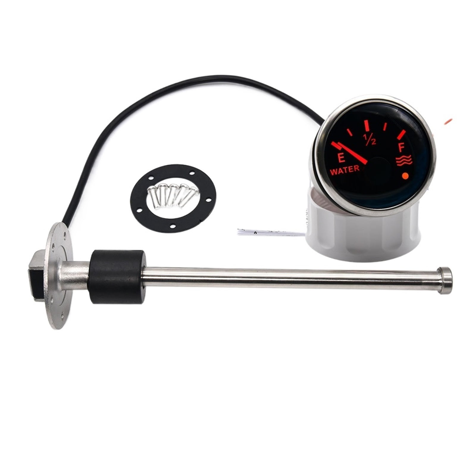 52mm Water Level Meter Tank Indicator With Red Backlight Water Level ...