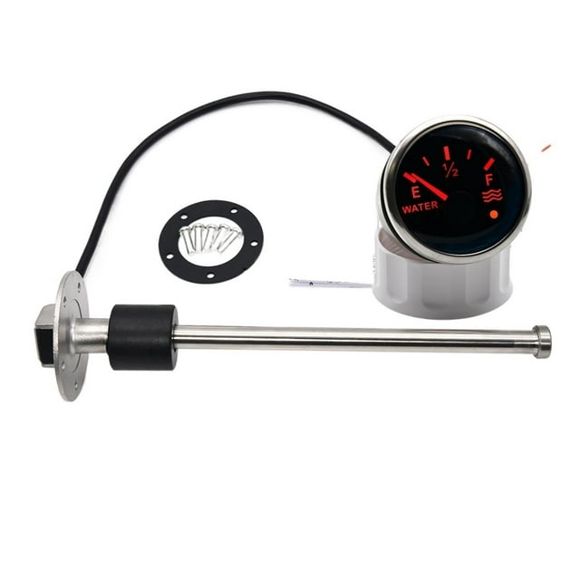 52mm Water Level Meter Tank Indicator With Red Backlight Water Level Gauge 0-190 Ohm 240-33 Ohm ...