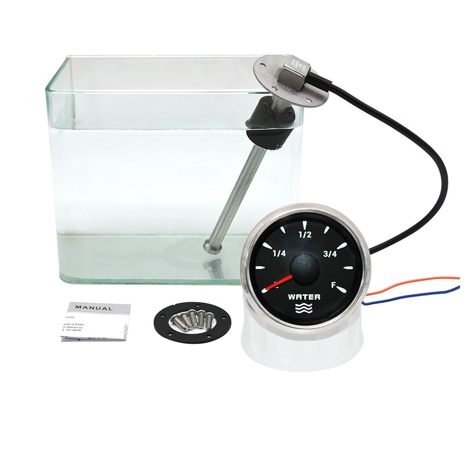 52mm Water Level Meter With 7 Colors Backlight 100-600mm 0-190 Ohm ...
