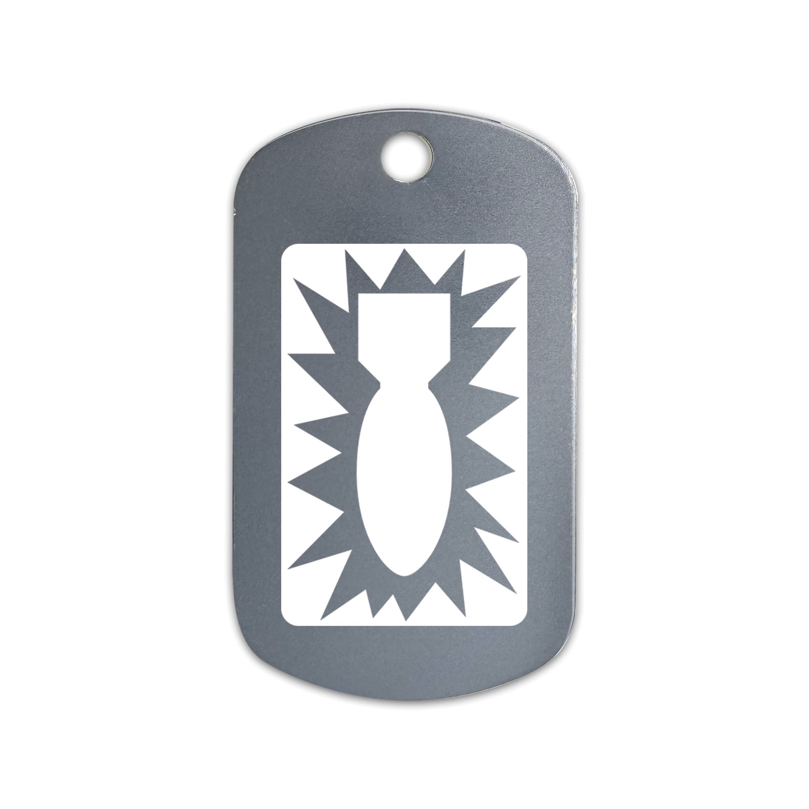52nd Ordnance Group V2 GI Dog Tag Aluminum Keychain eod - Silver ...
