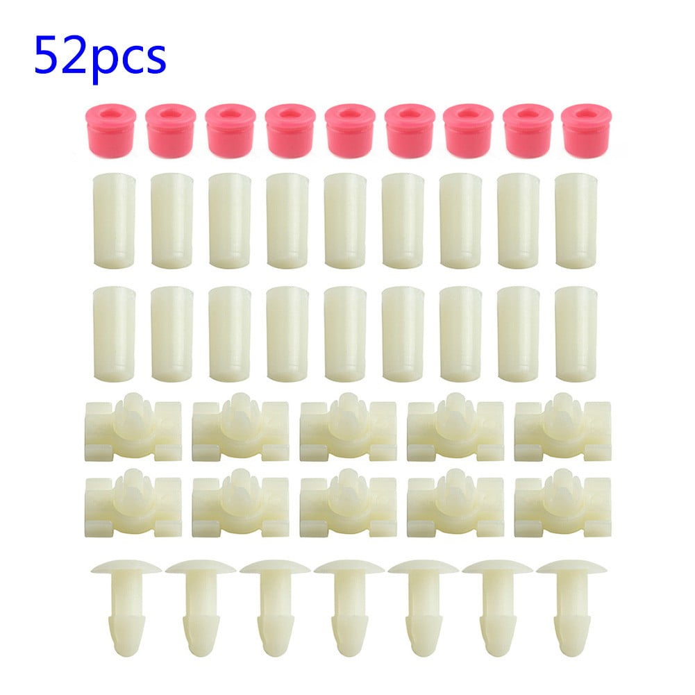 52Pcs Door Gasket Strip Decorative Clip Set 20 Clamp+20 Plugs/Spout+12 ...