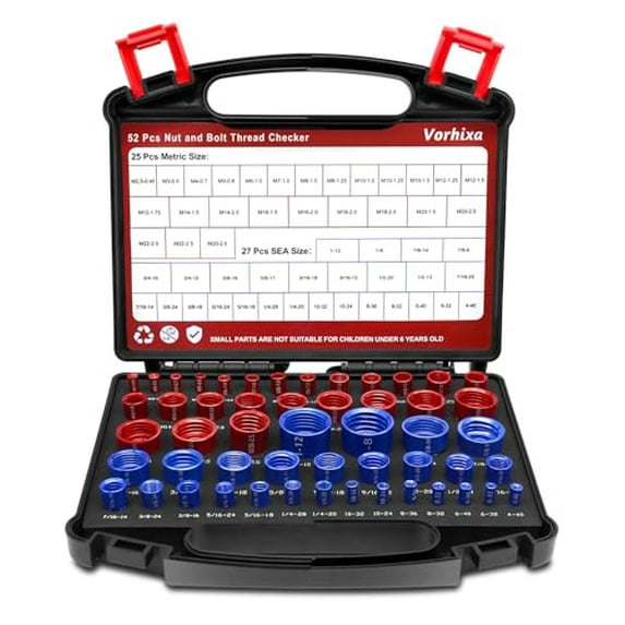 52pcs Thread Checker, 27 SAE & 25 Metric Nut and Bolt Thread Checker ...