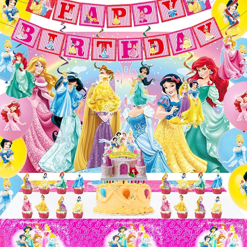 52pcs cartoon animation birthday party supplies,Princess Cartoon themed ...