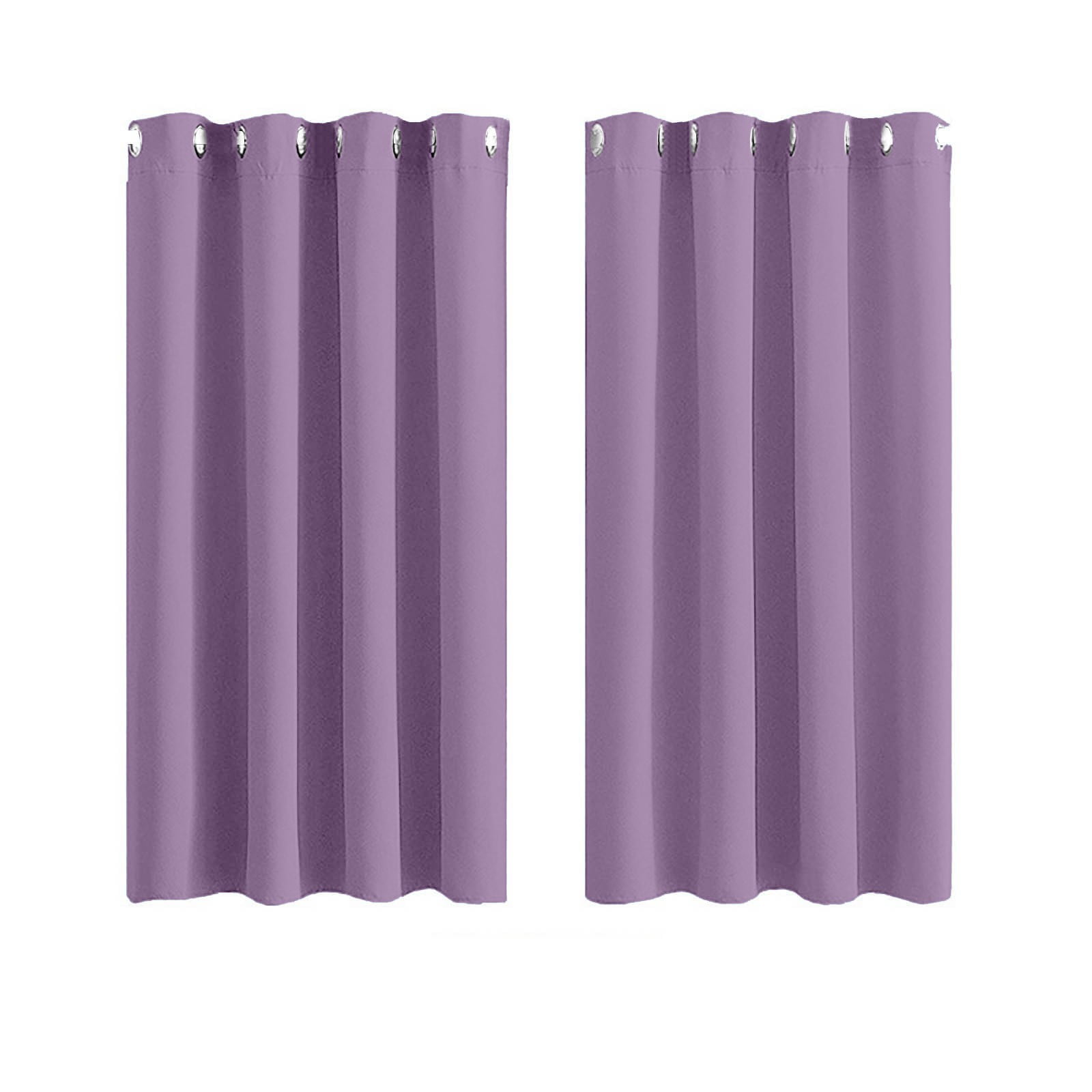 52x54IN 2Pcs Thermal Insulated Curtain Panels for Living Room Solid ...