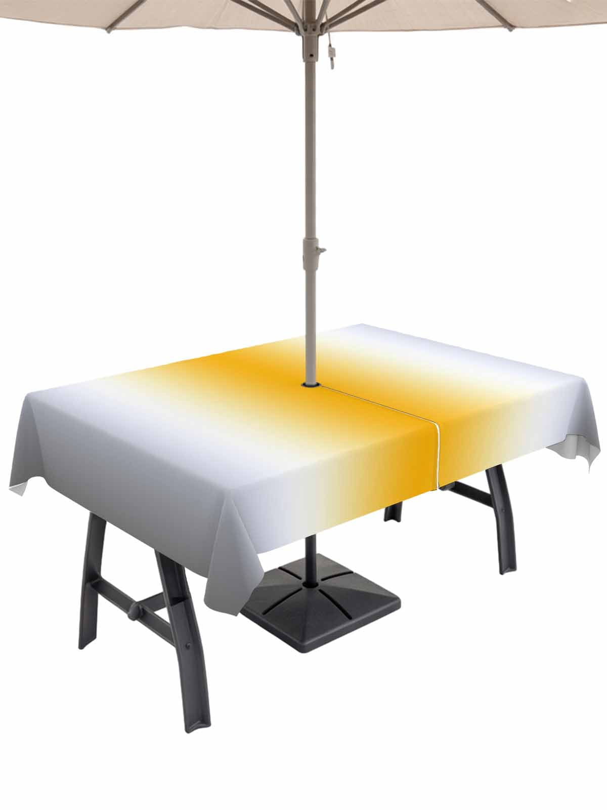 52x70 Inch Outdoor Tablecloth with Umbrella Hole Zipper Rectangle ...