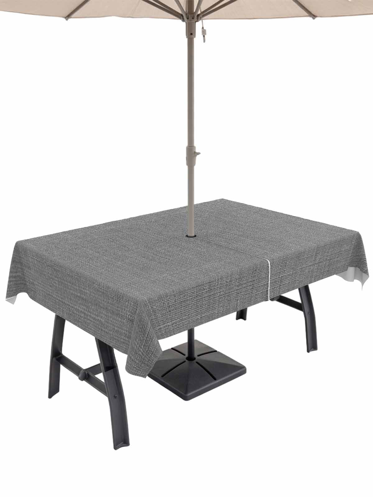 52x70 Tablecloth Rectangle, Vintage Dark Gray Outdoor Tablecloth with ...