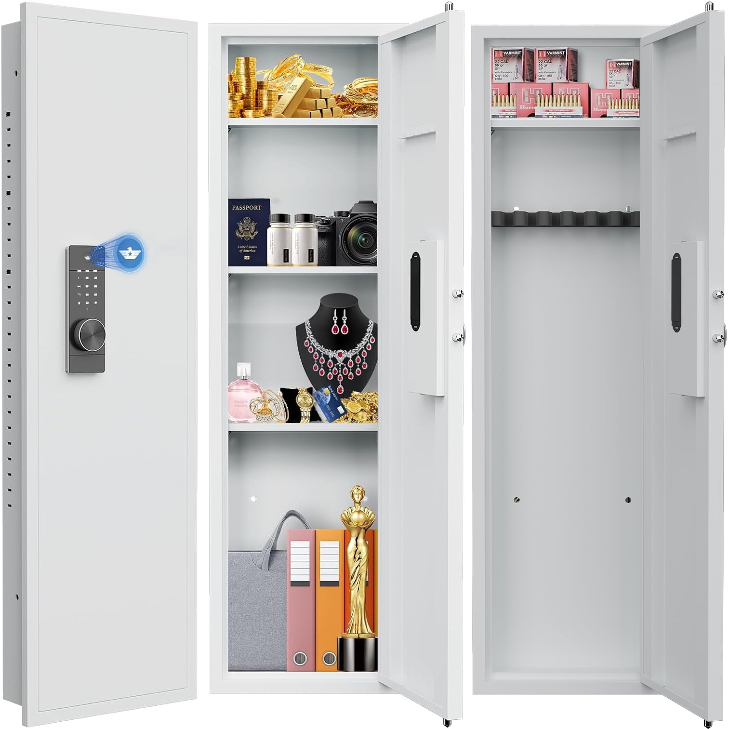 53.15" Tall Wall Safe Between the Studs 16" Centers, Hidden Wall Safes ...