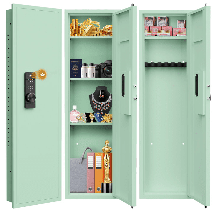 53.15" Wall Safe Between the Studs, Hidden Safe with Dual Alarm System ...