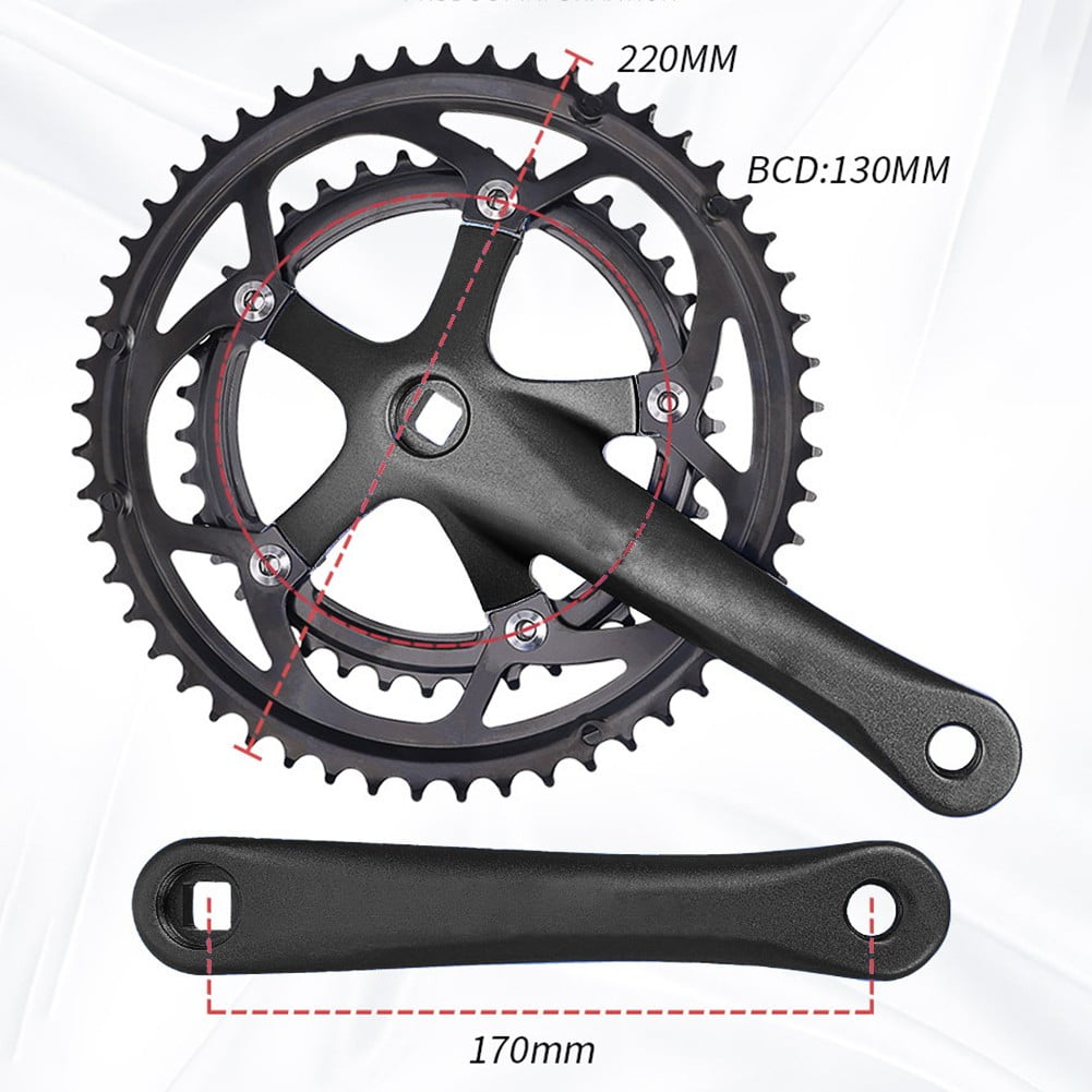53/39T Road Bike Crankset 8/9/10 Speeds 130Bcd 170Mm Crank Leg Rhomboid ...