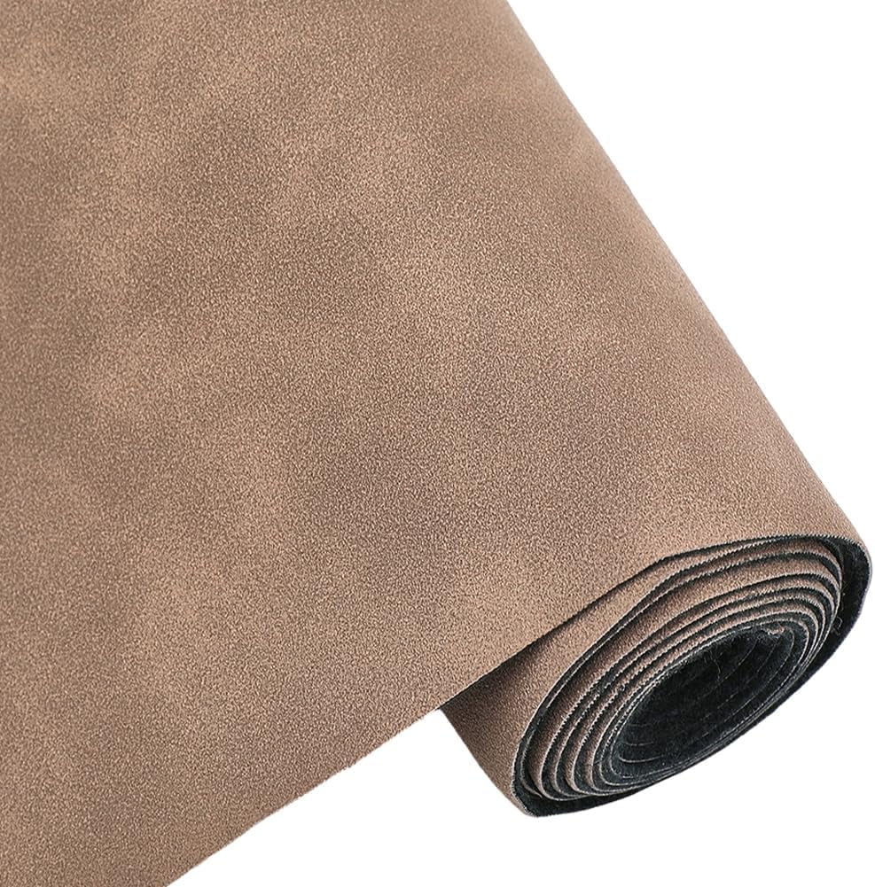 53.5 x 11.8 Inch 0.7mm Gray Solid Color PU Leather Roll Frosted Suede ...