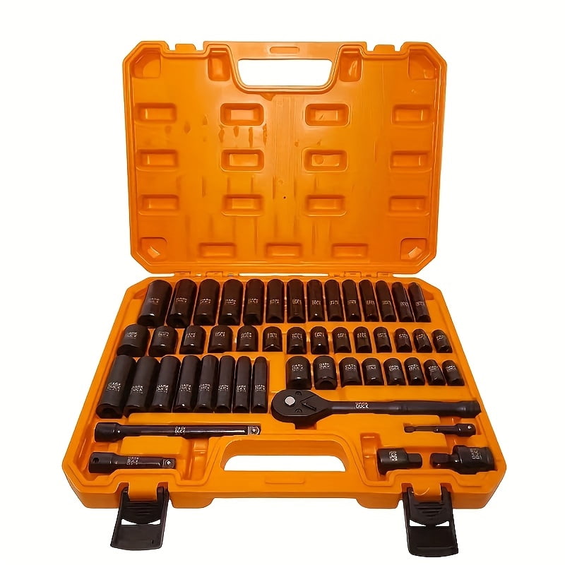 53/50 sets of chrome-vanadium ratchet socket wrench tools, 1/4 inch ...