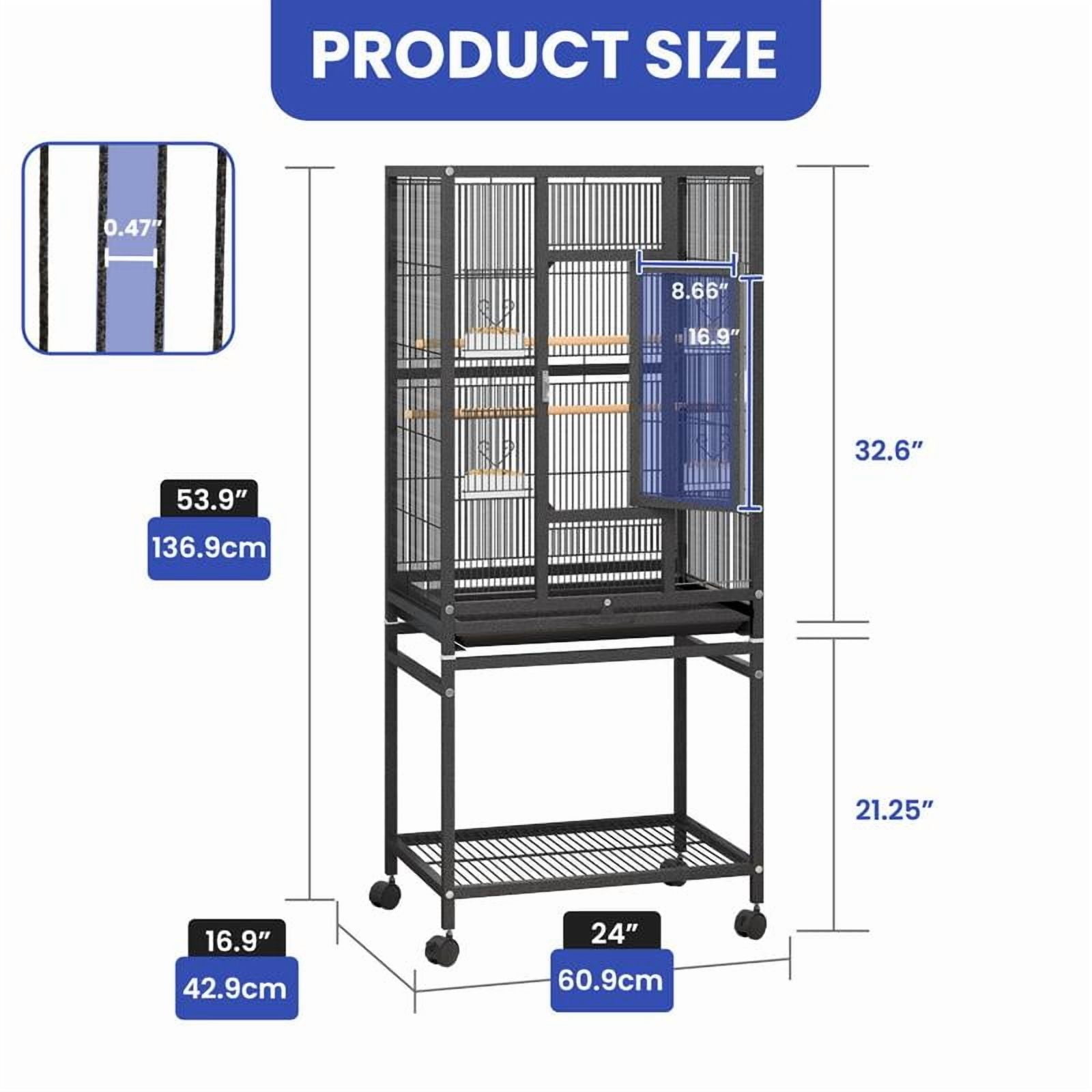 53/52 Inches Birdcage Cover & Seed Catcher for Parakeets, Parrots ...
