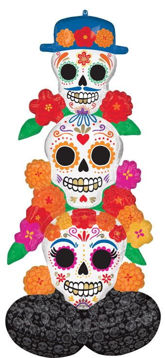 53" Day of The Dead Día de Los Muertos Sugar Skulls Halloween ...
