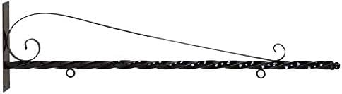 53" Deluxe Heavy Duty Scroll Bracket, Black Steel, Wall Mount - Walmart.com