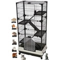 53'' Extra Large Deluxe 5-Level Indoor Cage for Small Animals, Wheels ...