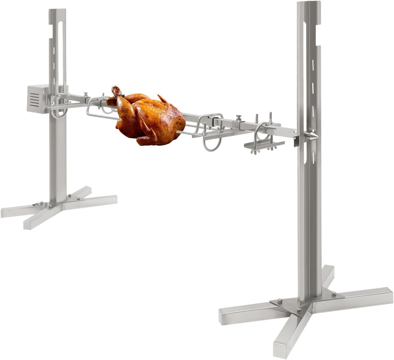 53" Electric BBQ Rotisserie Grill Kit, Tripod Rotisserie Roaster Stand ...
