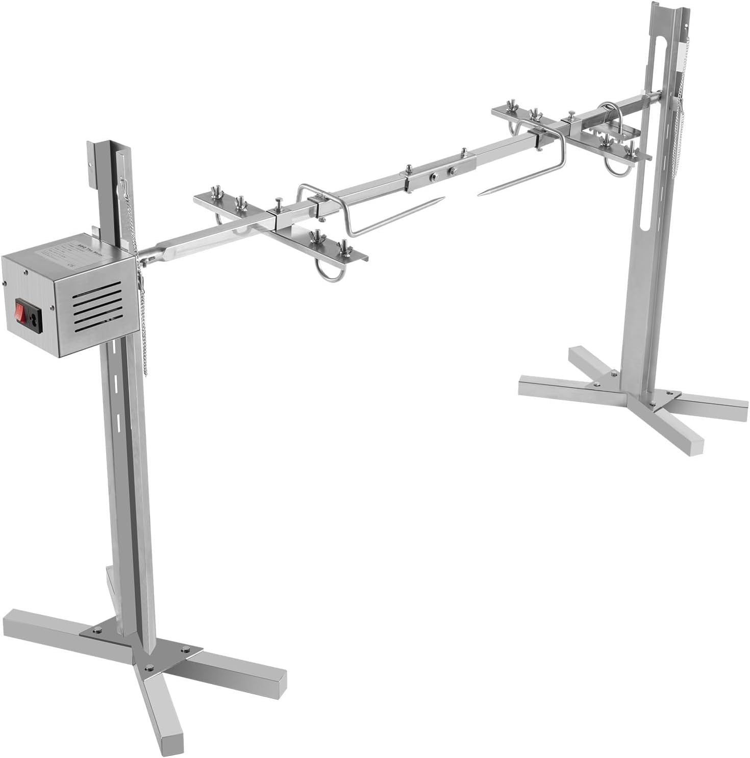 53" Electric Rotisserie Grill Kit, 88.18lbs Capacity Large Spit Roaster ...