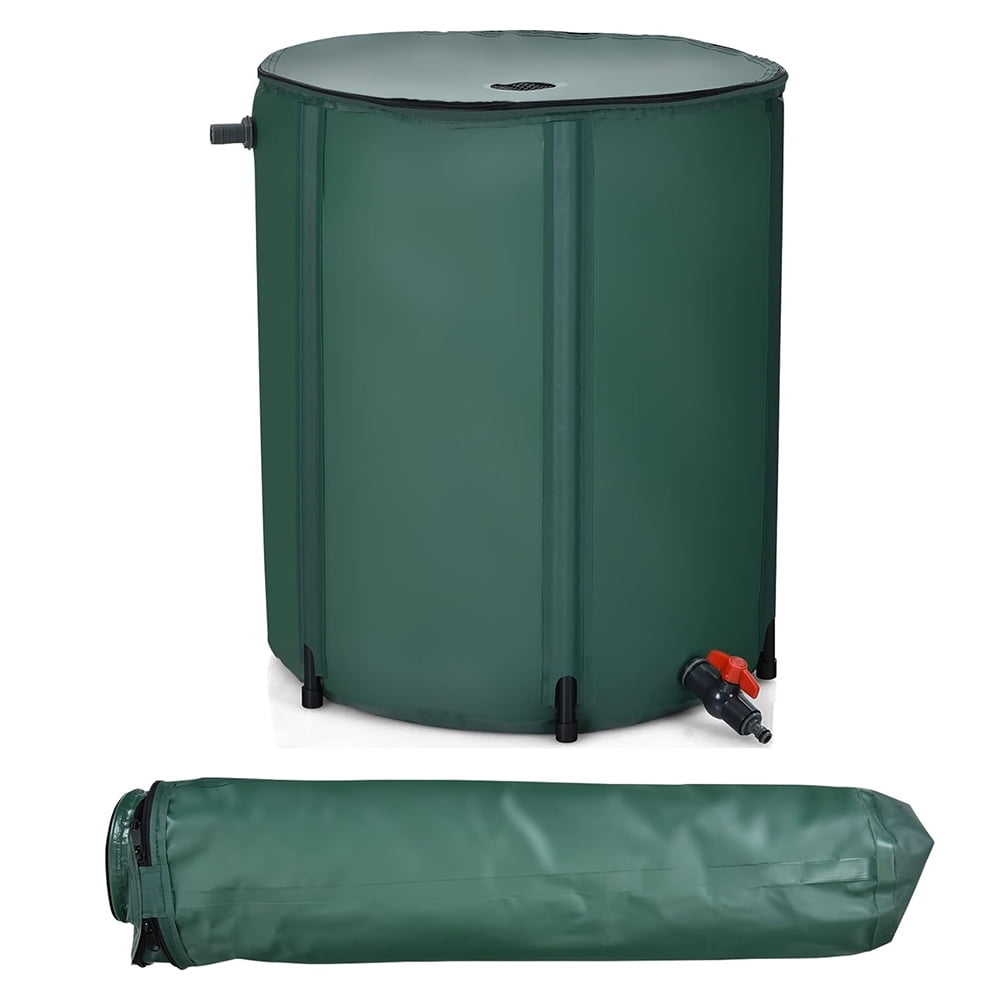 53 Gallon Collapsible Rain Barrel, Rain Water Collection Barrel withTop ...