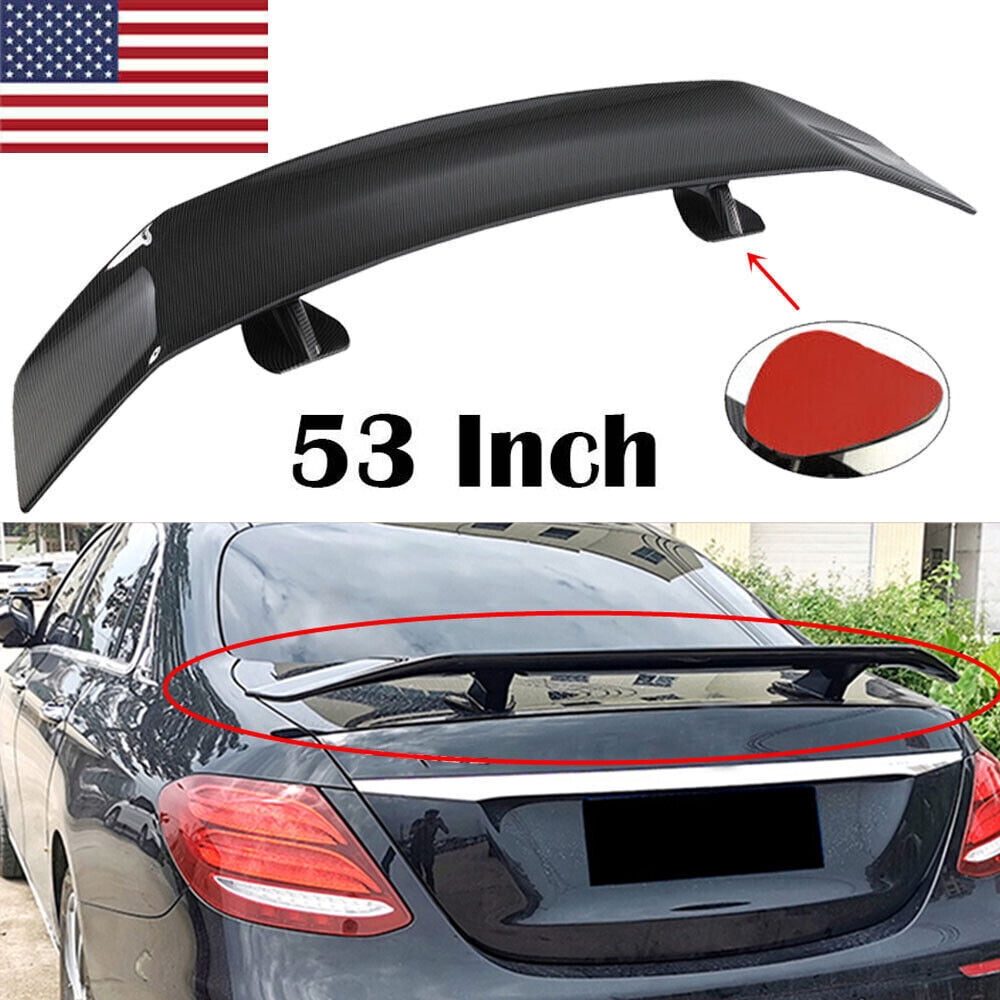 53 INCH Car Tail-free Trunk Universal Spoiler Wing Carbon Fiber Look w ...
