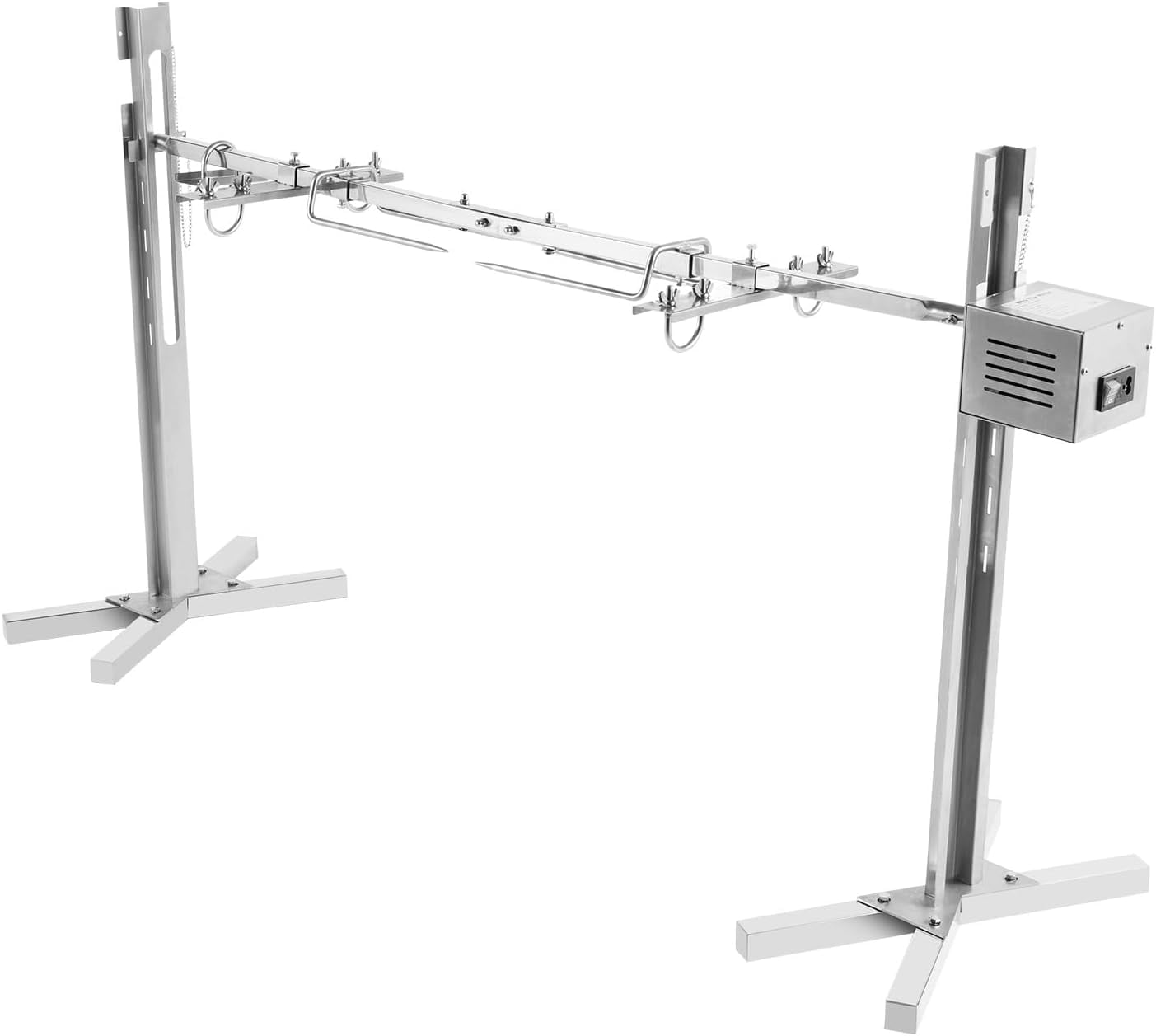 53 Inch Electric Rotisserie Grill Kit, 25W 360° Rotatable Stainless ...