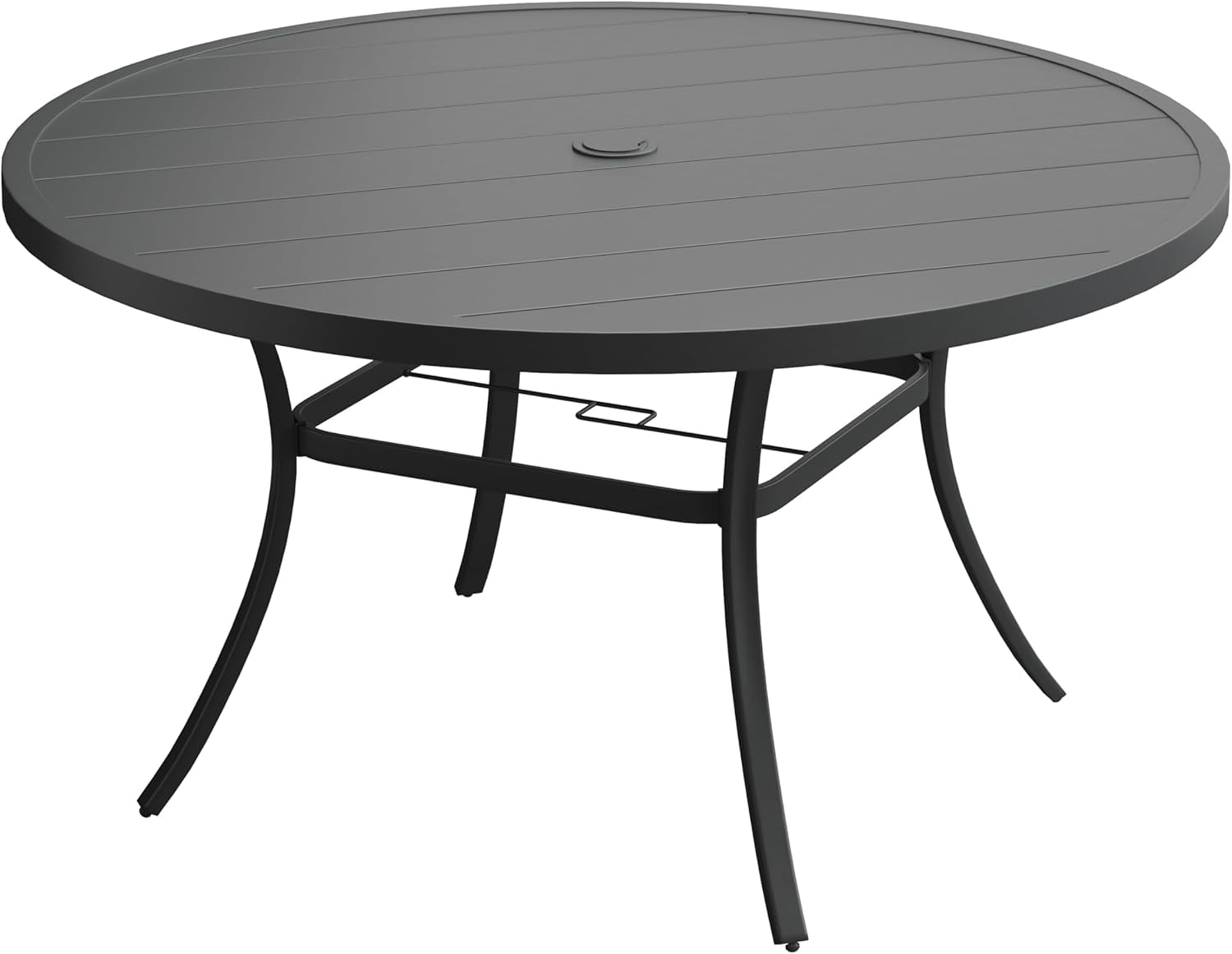 53" Outdoor Round Patio Table for Lawn Garden, All Weather Metal Round ...