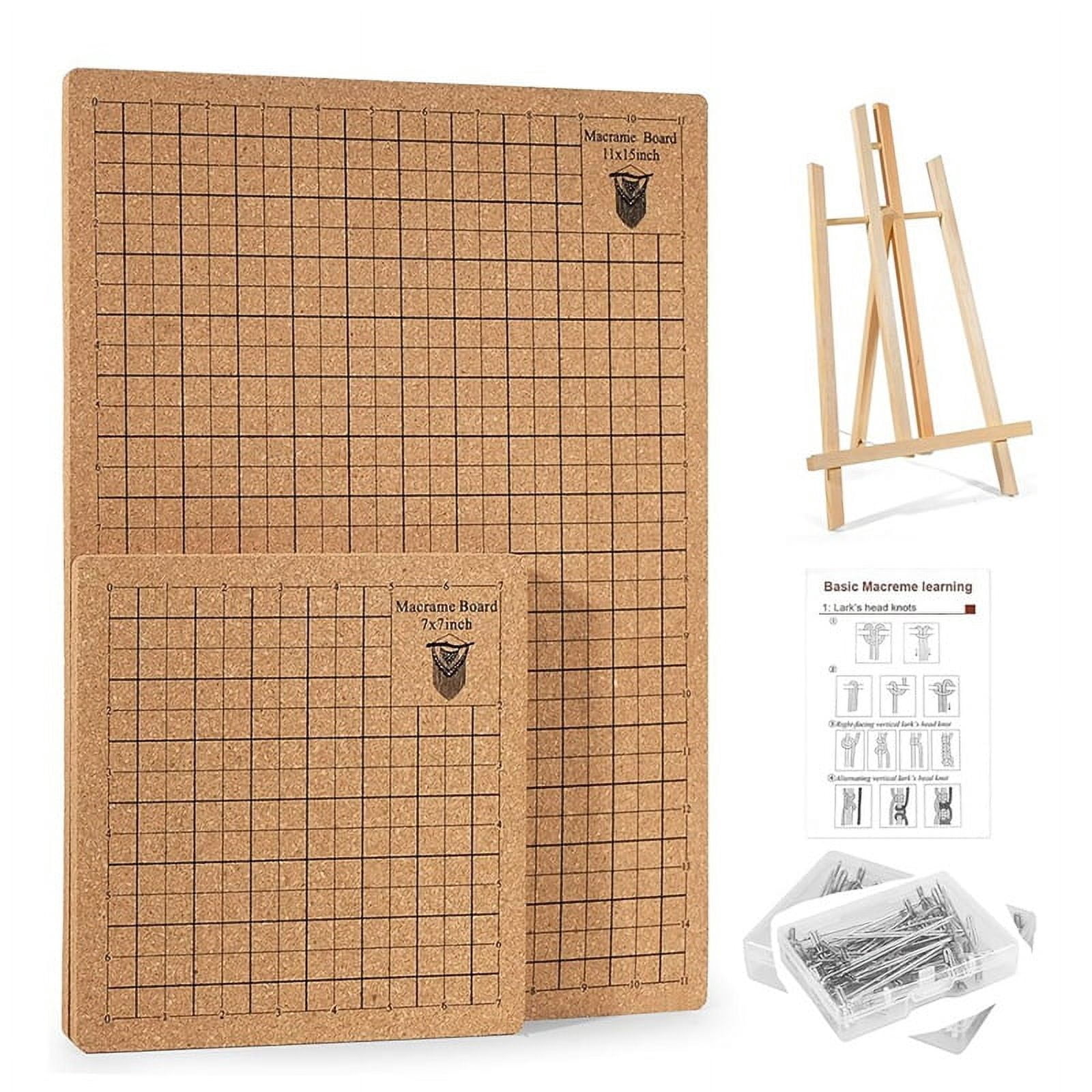 53 PCS Macrame Board Set with Holder and T-Pins for Braiding & Cording ...