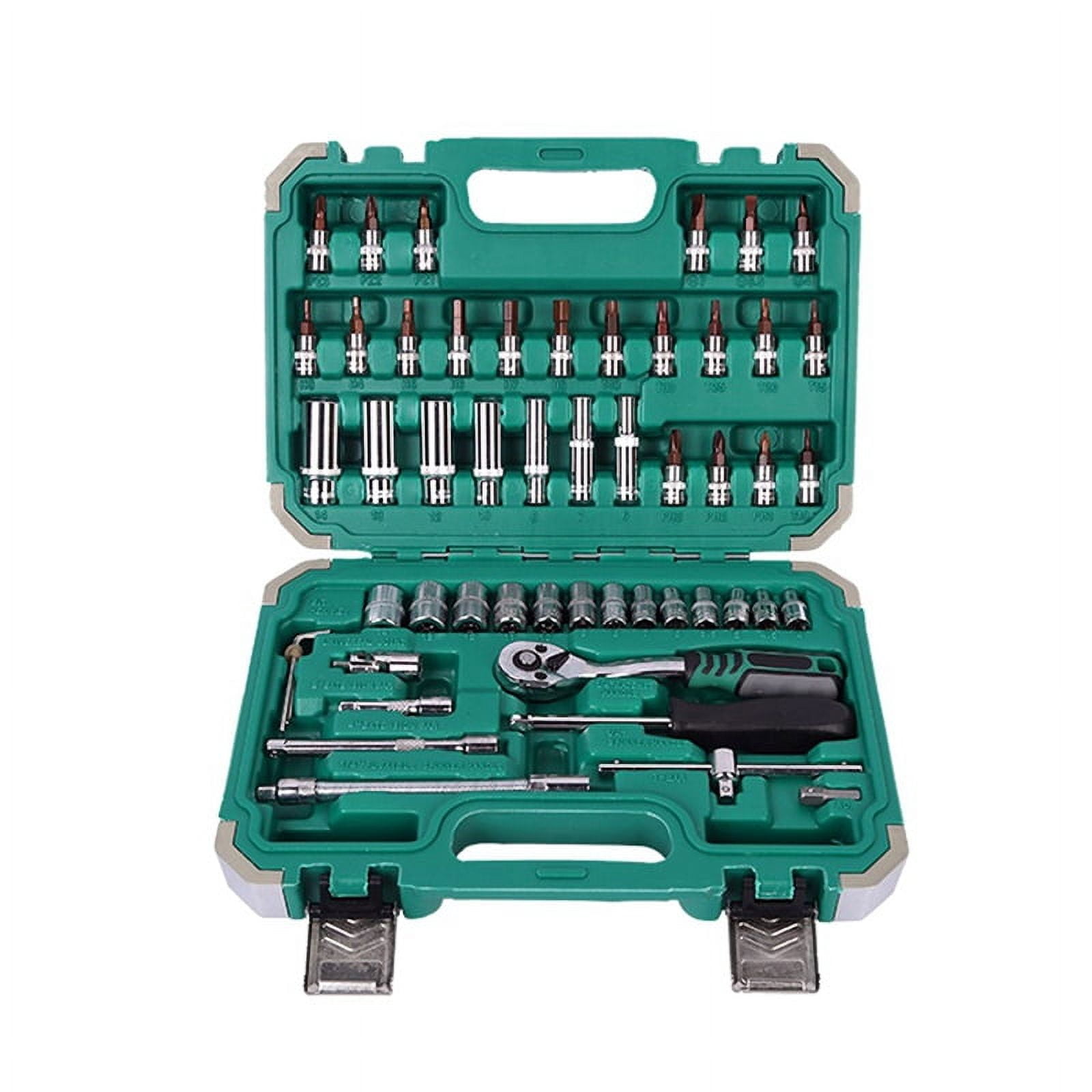 53-Piece Auto Repair Tool Set Quick Ratchet Wrench Set Auto Repair ...