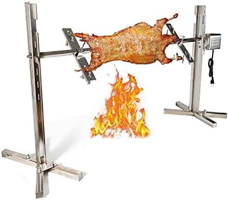 53" Roaster Rotisserie Grill BBQ Stand, Small Pig Rib Lamb Spit Chicken ...