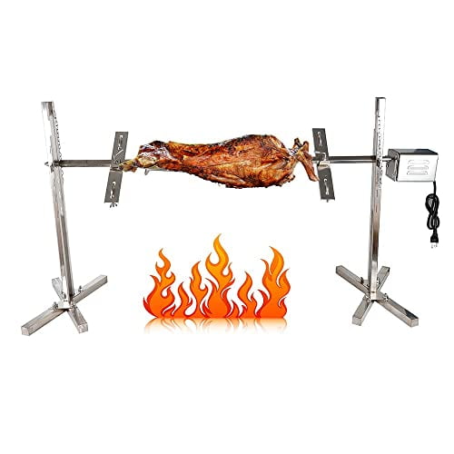 53" Roaster Rotisserie Grill BBQ Stand, Small Pig Rib Lamb Spit Chicken ...