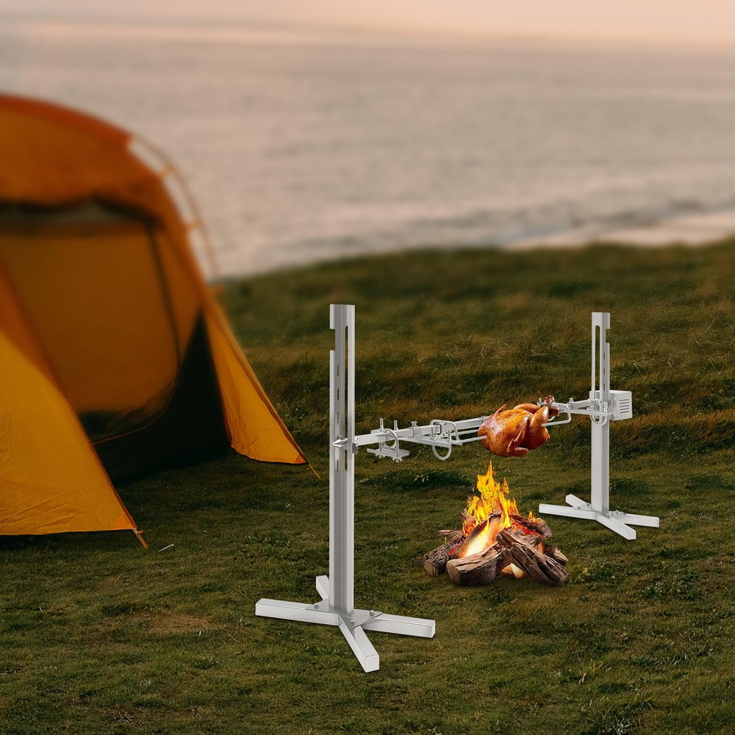 53" Roaster Rotisserie Spit Pig Hog Lamb Roast BBQ Picnic Outdoor ...