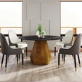 53" Round Dining Table | For 6 in Family Dining | Sintered Stone and ...