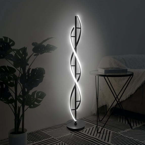 53" Spiral Floor Lamps for Living Room,36W Modern LED Lamp with Remote ...