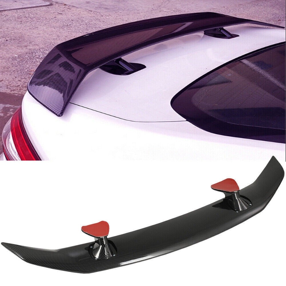 53"Universal Car Rear Trunk Spoiler Wing Carbon Fiber Sport Style W ...