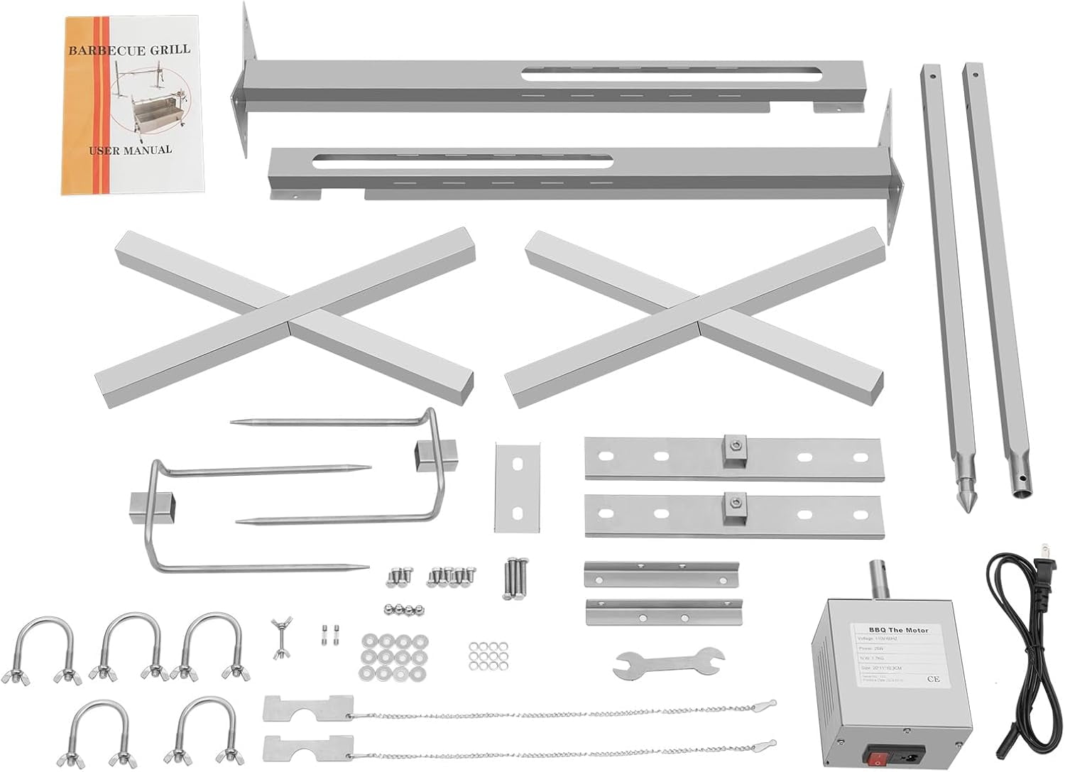 53 inch Outdoor Electric Rotisserie Grill Kit, Rotisserie Grill Kit ...