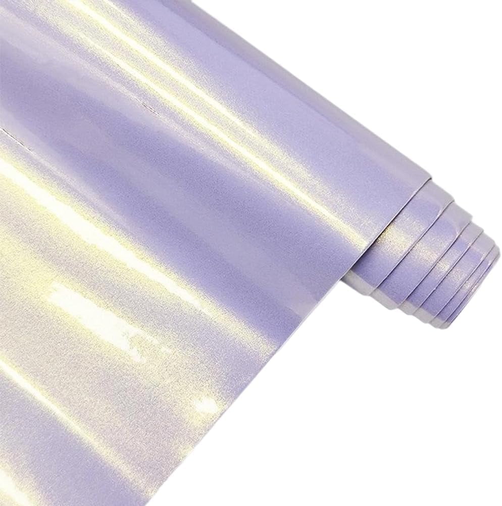 53 x 11.8 Inch Light Purple Shiny Vinyl Fabric 0.8mm Glossy Mirrored PU ...