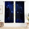 53 x 63 Inch Universe Starry Sky Kitchen Curtains Night Blue Galaxy ...