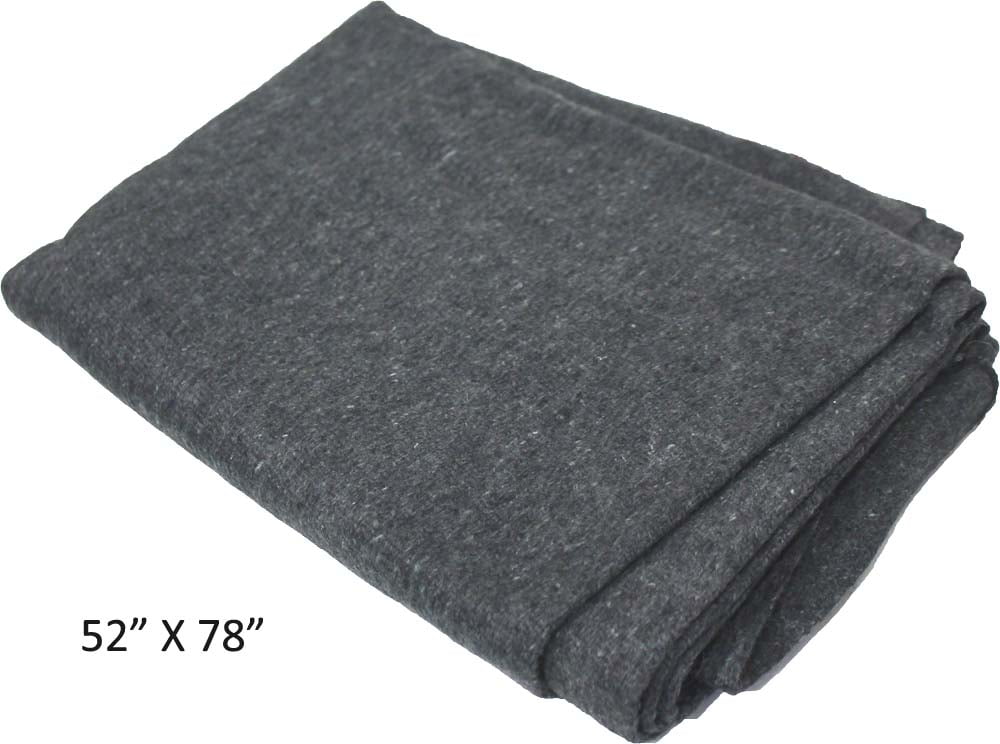 53 x 78 Inch Emergency Blanket - 50 Percent Wool & Synthetic Fabrics ...