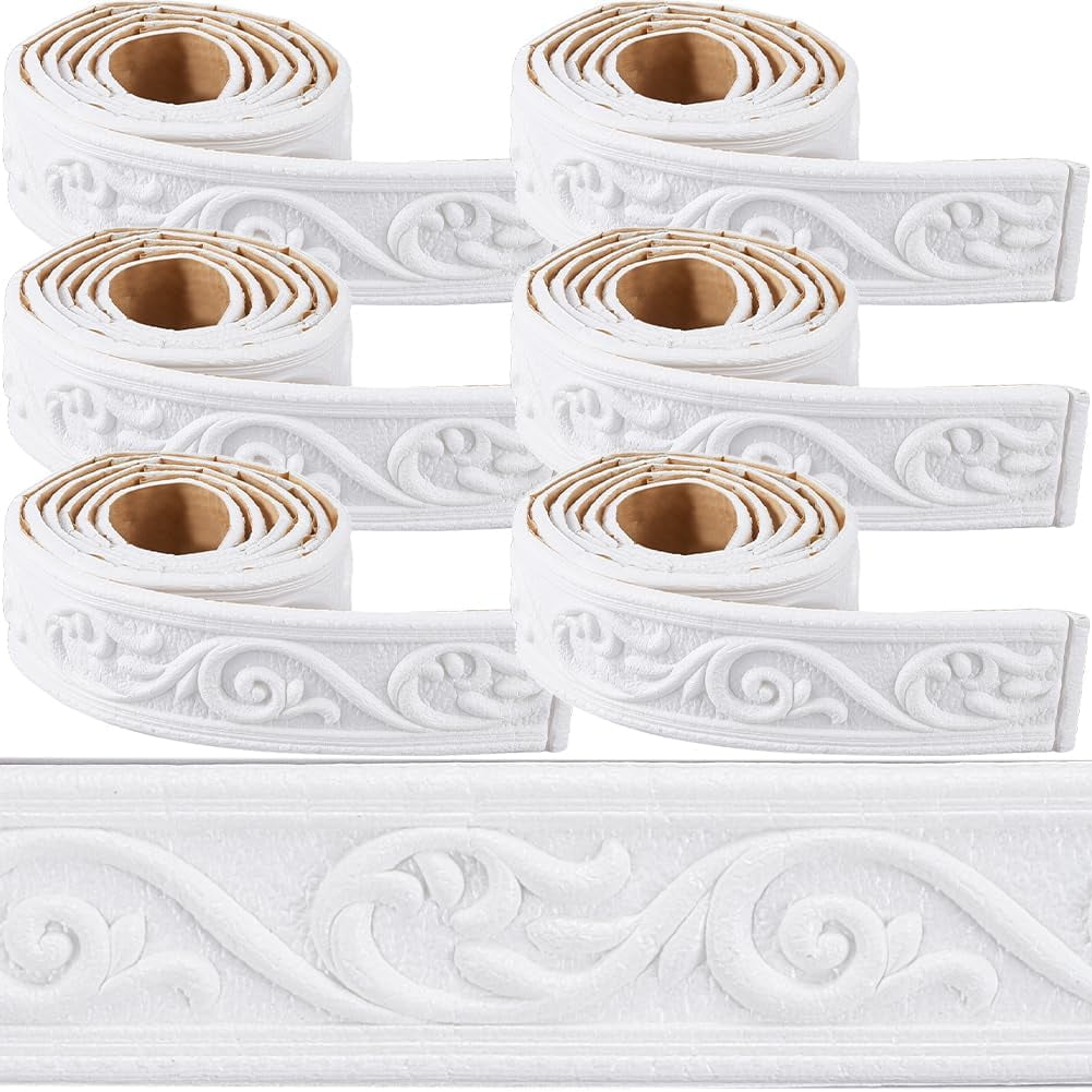 532 x 2in Crown Molding Peel and Stick Foam White Self Adhesive ...