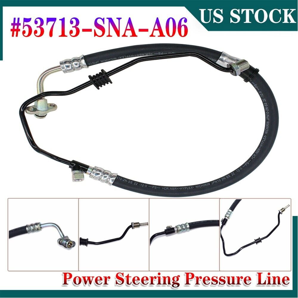 53713-SNA-A06 Power Steering Pressure Hose For Honda Civic 1.8L ...