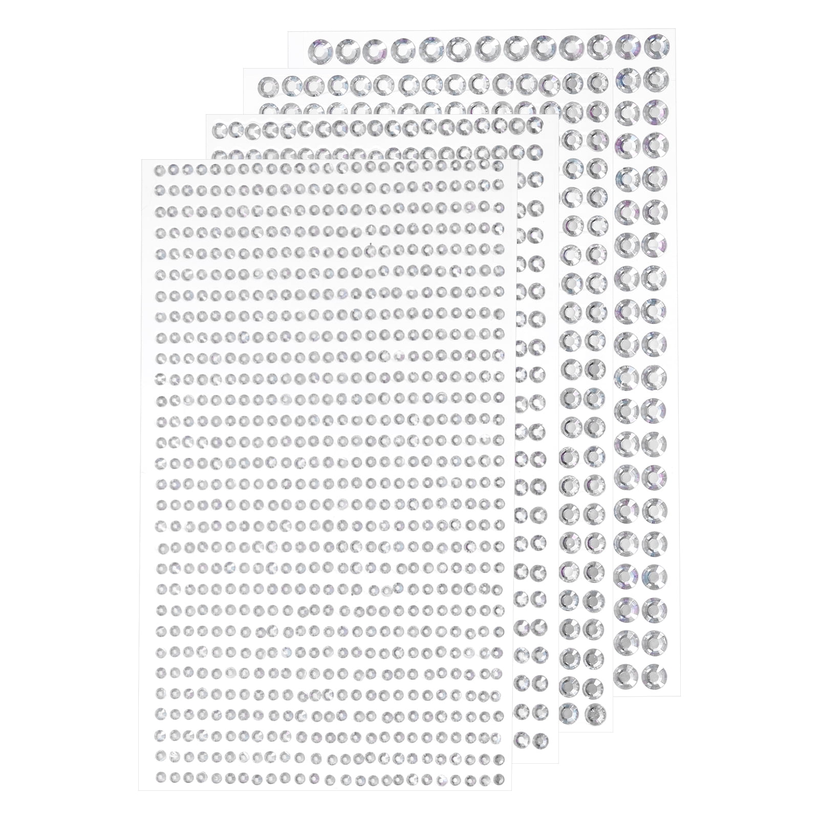 5376Pcs 12 Sheets Rhinestone Stickers 3/4/5/6 mm Self Adhesive Gems for ...