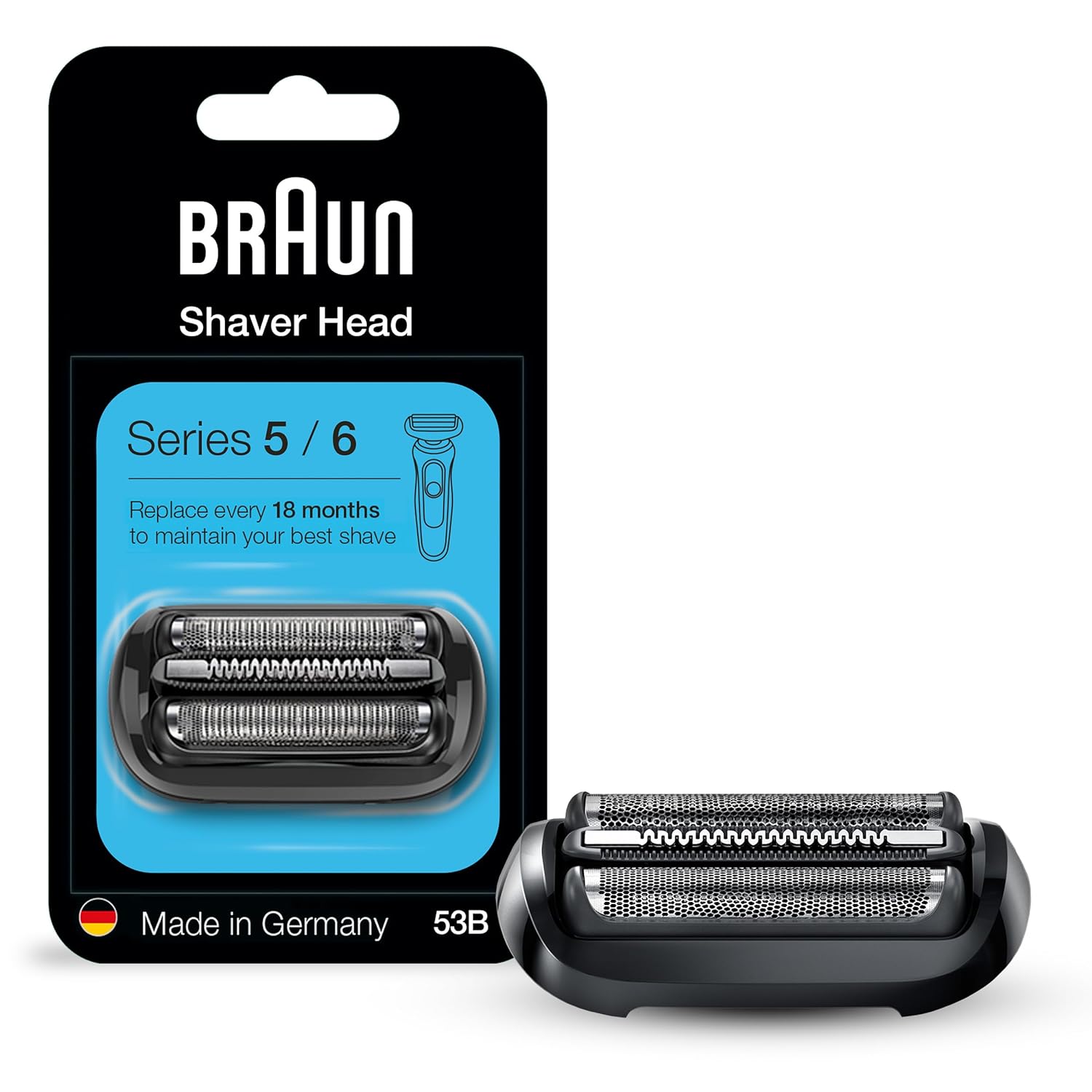 Braun Series 5 53B Electric Shaver Head, Black - Designed for Series 5 ...